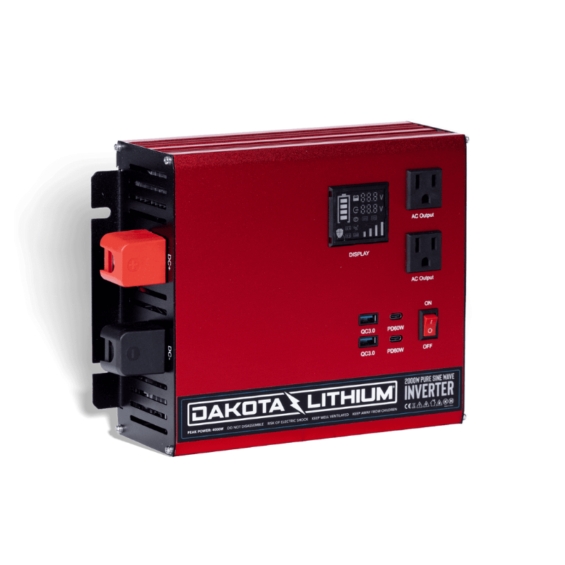 Dakota Lithium 12V 2000 Watt DC to AC Inverter – Pure Sine Wave