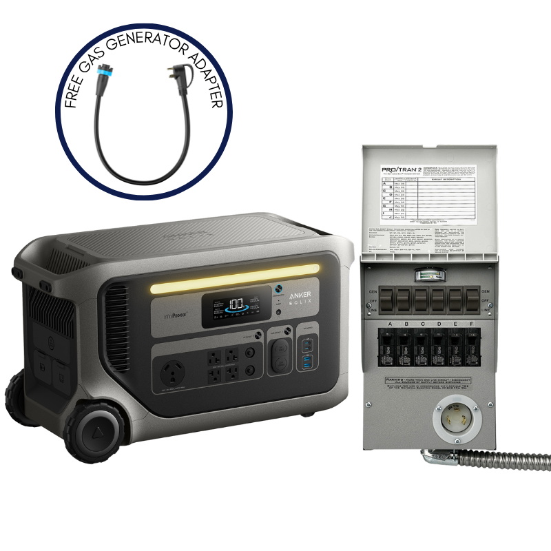 Anker SOLIX F3000 Portable Power Station + Transfer Switch (with Free