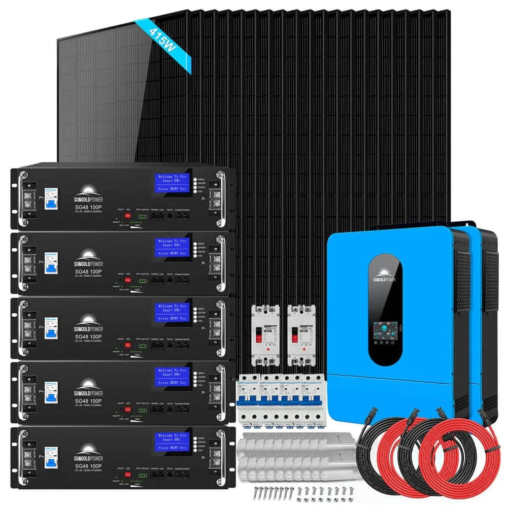 Solar Sungold Off-Grid Power Kit 13000W with Lithium Battery